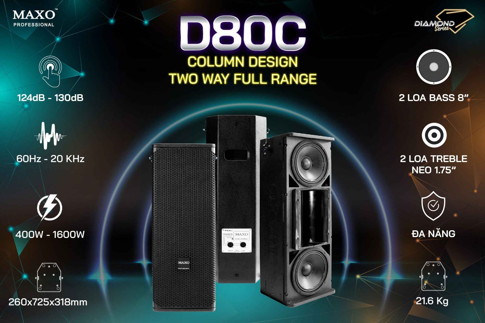 Loa Column D80C - MAXO Audio